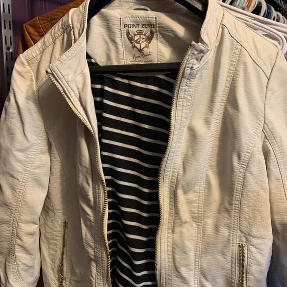 Point Zero | Jackets & Coats | Point Zero Leather Look Zip Up Jacket ...